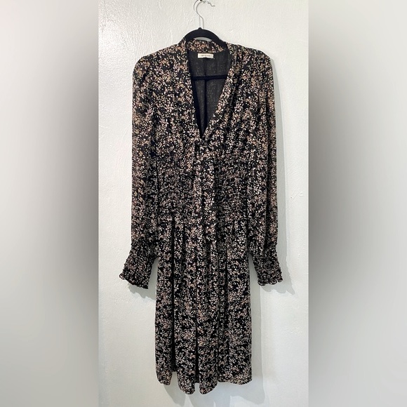 Max Studio | Dresses | Max Studio Midi Black Dress With Shear Puff ...